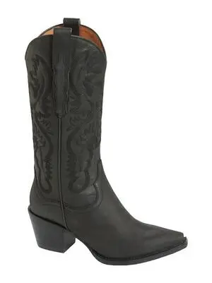 Jeffrey Campbell Dagget Western Boots - Black Wash
