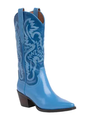 Jeffrey Campbell Jeffrey Campbell Dagget Western Boots Blue Multi