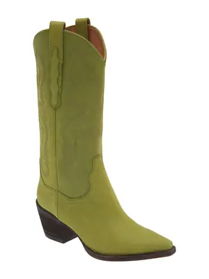 Jeffrey Campbell Jeffrey Campbell Dagget Western Boots Green Nubuck