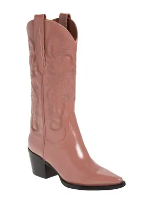 Jeffrey Campbell Jeffrey Campbell Dagget Western Boots Pink Leather