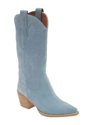Jeffrey Campbell Jeffrey Campbell Dagget Western Boots Sky Blue Suede