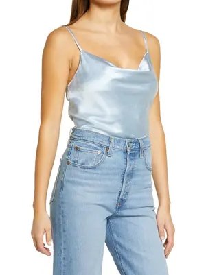 Endless Rose Endless Rose Cowl Neck Camisole Light Blue