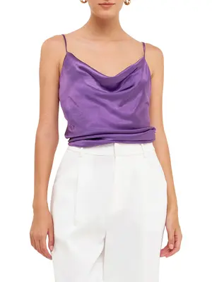 Endless Rose Endless Rose Cowl Neck Camisole Purple
