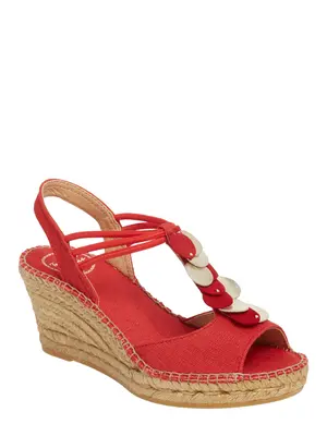 TONI PONS Toni Pons Sitges Espadrille Sandal Red Fabric