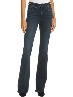 Veronica Beard Veronica Beard Beverly High-Rise Flare Jeans Dark Ink