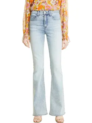 Veronica Beard Veronica Beard Beverly High-Rise Flare Jeans Pebble Stone