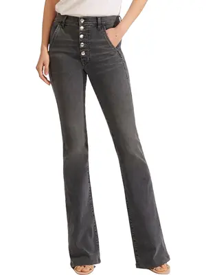 Veronica Beard Veronica Beard Beverly High-Rise Flare Jeans Stonington