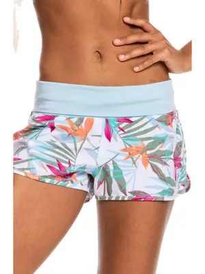 Roxy Roxy Endless Summer Swim Shorts Bright White Floral Of Paradis