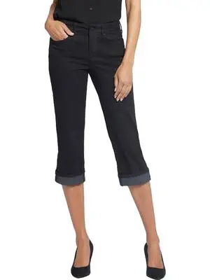 NYDJ NYDJ Marilyn Straight Leg Capri Jeans Black