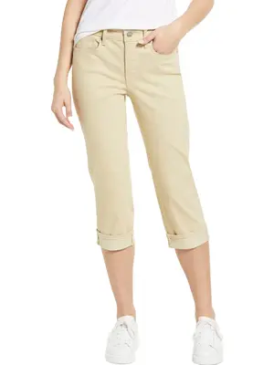 NYDJ NYDJ Marilyn Straight Leg Capri Jeans Butter