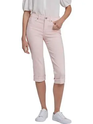 NYDJ Marilyn Straight Leg Capri Jeans - Crystal Pink