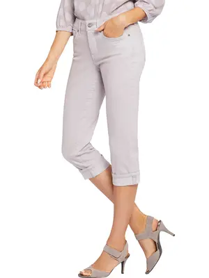 NYDJ NYDJ Marilyn Straight Leg Capri Jeans Pearl Grey