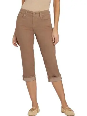 NYDJ Marilyn Straight Leg Capri Jeans - Toasted Coconut