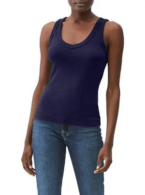 Michael Stars Michael Stars Maya Cotton V-neck Tank Admiral