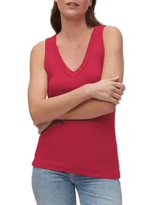 Michael Stars Michael Stars Maya Cotton V-neck Tank Jam