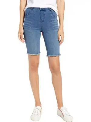 Hue High Waist Bermuda Denim Shorts - Windsor Blue Wash