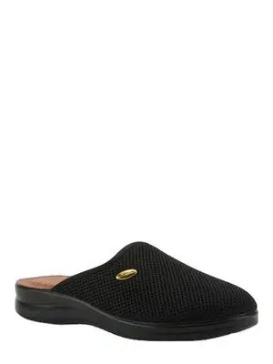 SPRING STEP SHOES Scuff Slipper - Black Fabric