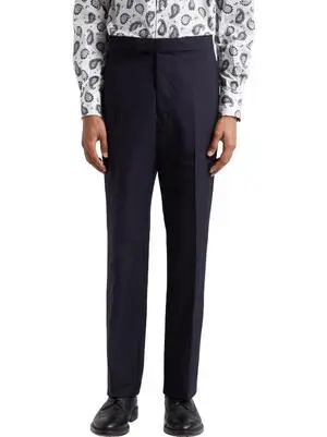 Thom Browne 4-bar Mélange Wool Pants - Dark Blue