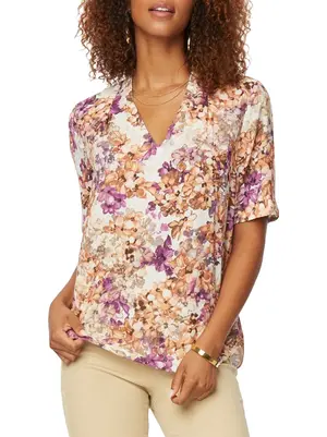 NYDJ NYDJ Charming V-Neck Top Newberry Springs