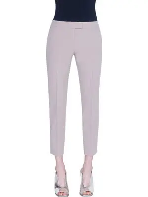 Akris Frankie Cropped Stretch Cotton Pants - Sand
