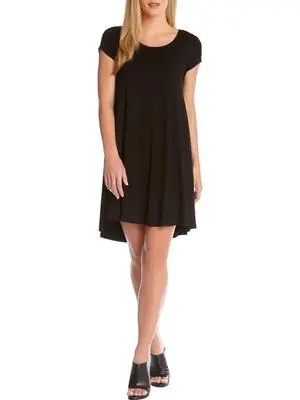 Karen Kane Maggie Cap-sleeve Trapeze Dress - Black