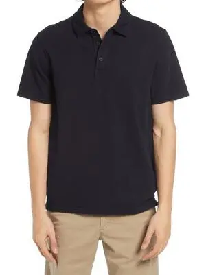 Vince Regular Fit Garment Dyed Cotton Polo - Washed Coastal