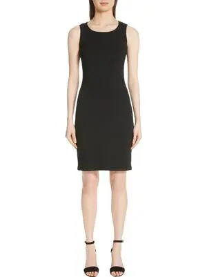 St. John Collection Sleeveless Milano Knit Dress - Cavr Caviar