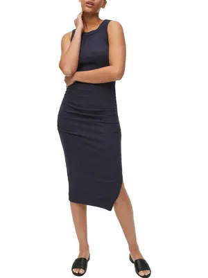 Michael Stars Wren Side Slit Midi Dress - Admiral