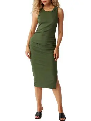 Michael Stars MICHAEL STARS Wren Midi Dress Dark Matcha