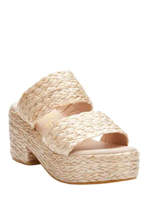 Matisse Coconuts By Matisse Ocean Ave Espadrille Platform Slide Sandal Gold