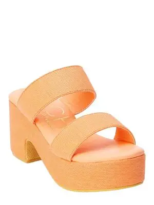 Matisse Coconuts By Matisse Ocean Ave Espadrille Platform Slide Sandal Orange
