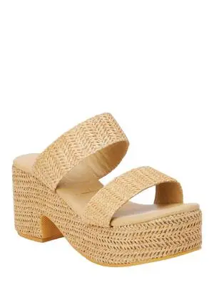 Matisse Coconuts By Matisse Ocean Ave Espadrille Platform Slide Sandal Tan