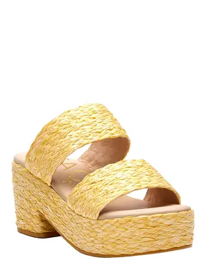 Matisse Coconuts By Matisse Ocean Ave Espadrille Platform Slide Sandal Yellow