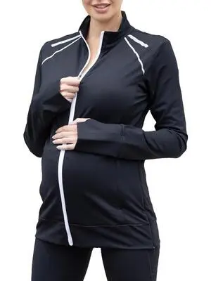 ANGEL MATERNITY Workout Jacket - Black
