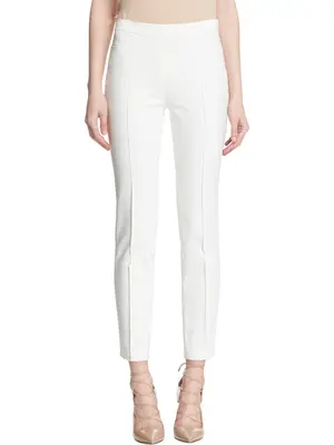 Akris Akris Punto Franca Ankle Pants Ecru