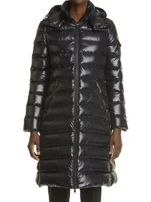 Moncler Moncler Moka Water Resistant Long Hooded Down Puffer Parka Black