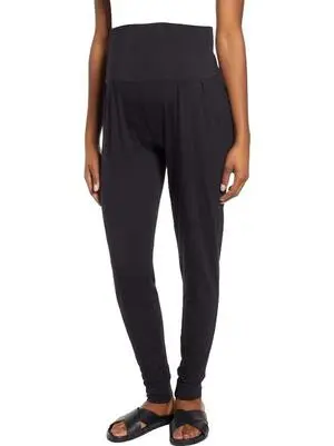 ANGEL MATERNITY Tapered Lounge Pants - Black