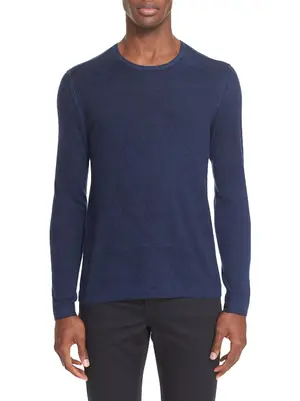 John Varvatos John Varvatos Silk & Cashmere Sweater Navy