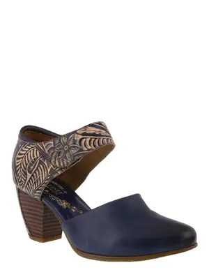 SPRING STEP SHOES L'Artiste Toolie Pump Blue Leather