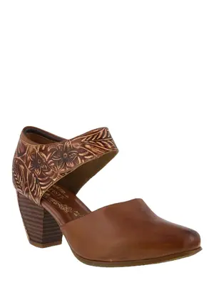 SPRING STEP SHOES L'Artiste Toolie Pump Brown Leather