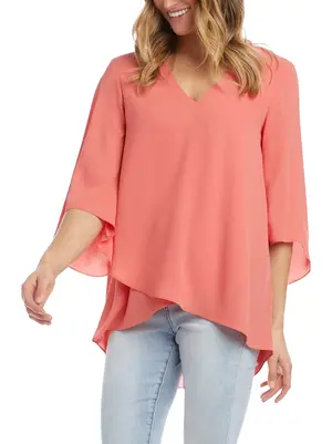 Karen Kane Karen Kane Asymmetrical Crepe Top Salm