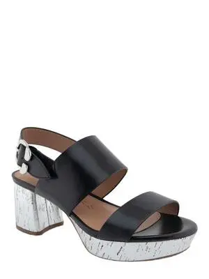 Aerosoles Platform Slingback Sandal Black Combo