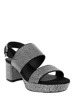 Aerosoles Platform Slingback Sandal Silver/black