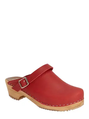 Mia Alma Clog Red Leather