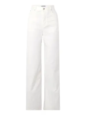 Loewe LOEWE High-Rise Wide-Leg Jeans White