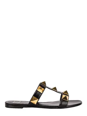 Valentino Garavani Roman Stud Slides - Nero