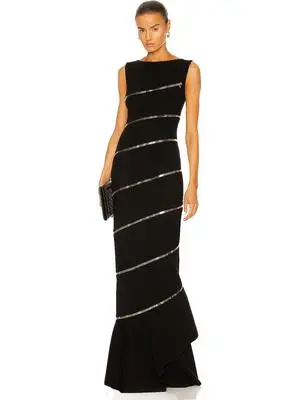 Alaïa Edition Zip Asymmetric Body Sculpting Dress - Noir