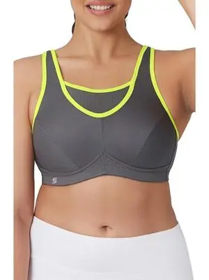 GLAMORISE No-bounce Camisole Sports Bra Grey