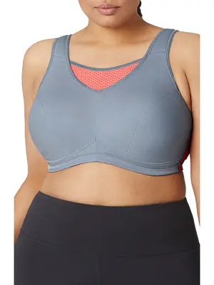 GLAMORISE No-bounce Camisole Elite Sports Bra Grey