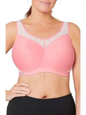 GLAMORISE Glamorise Seamless Underwire High Impact Sports Bra Pink